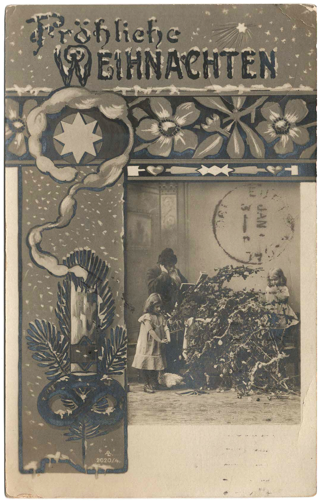 Papergreat: "Fröhliche Weihnachten" German Christmas postcard