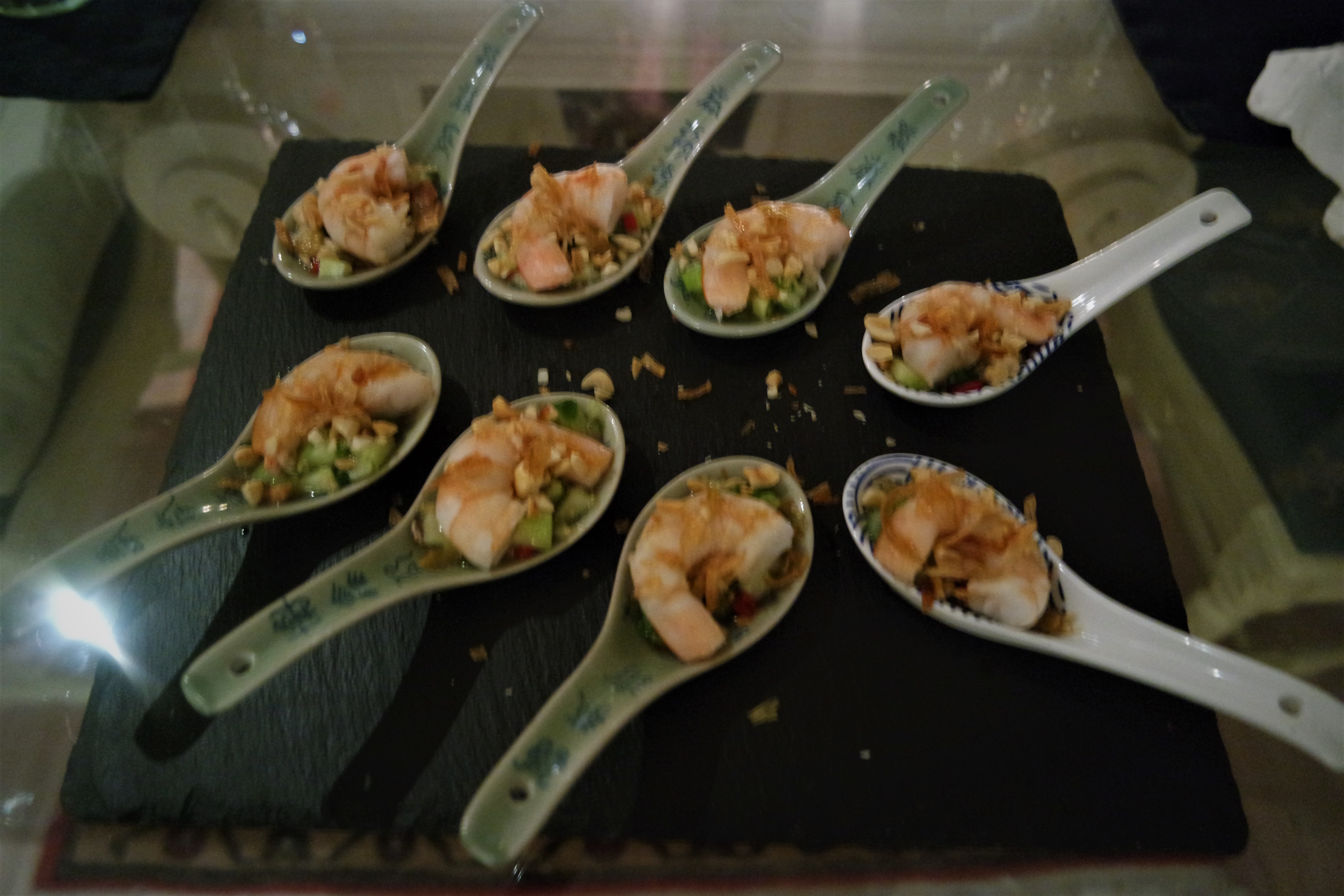 Maalaisbistro: Thai shrimp appetizer spoons