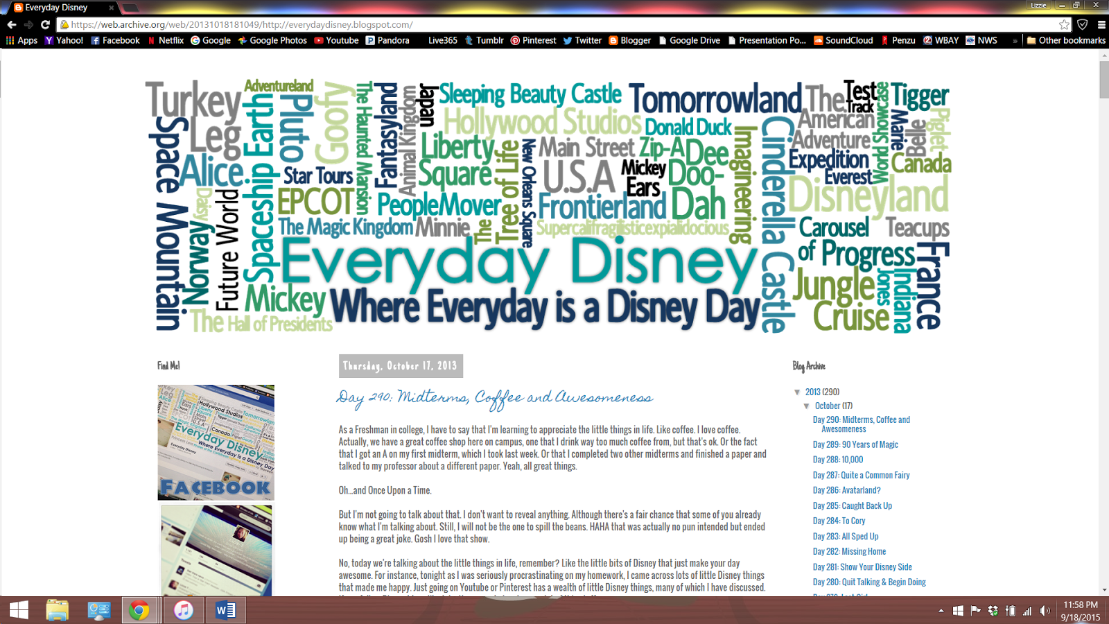 Everyday Disney: Day 971: Wayback Machine