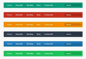 Simple Flat UI Navigasi Menu | samsury.id