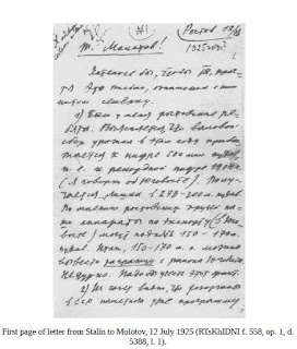 Letters from Stalin to Molotov - 1 - Selected Writings