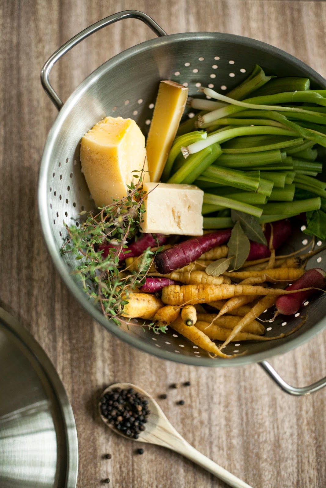 Dairymaid Diary: Homemade Broth using Farm Veggies & Cheese Bits