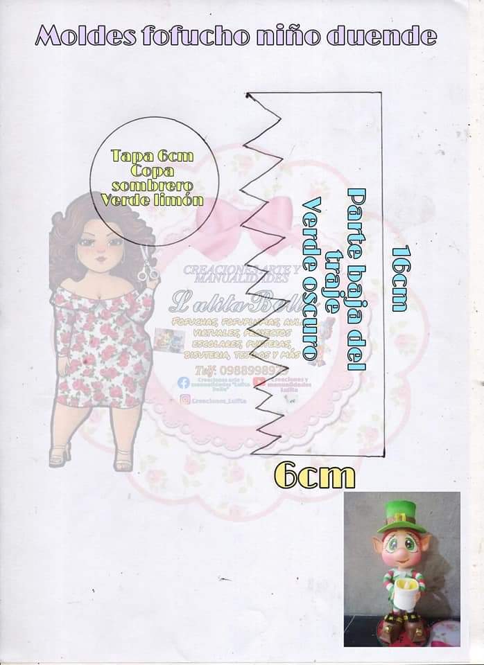 Molde duende da sorte grátis para imprimir: Artes em EVA - Ver e Fazer