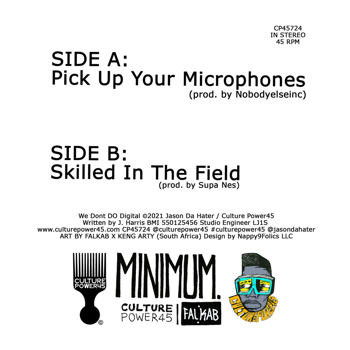 HipHop-TheGoldenEra: Jason Da Hater - Minimum 7" - 2020