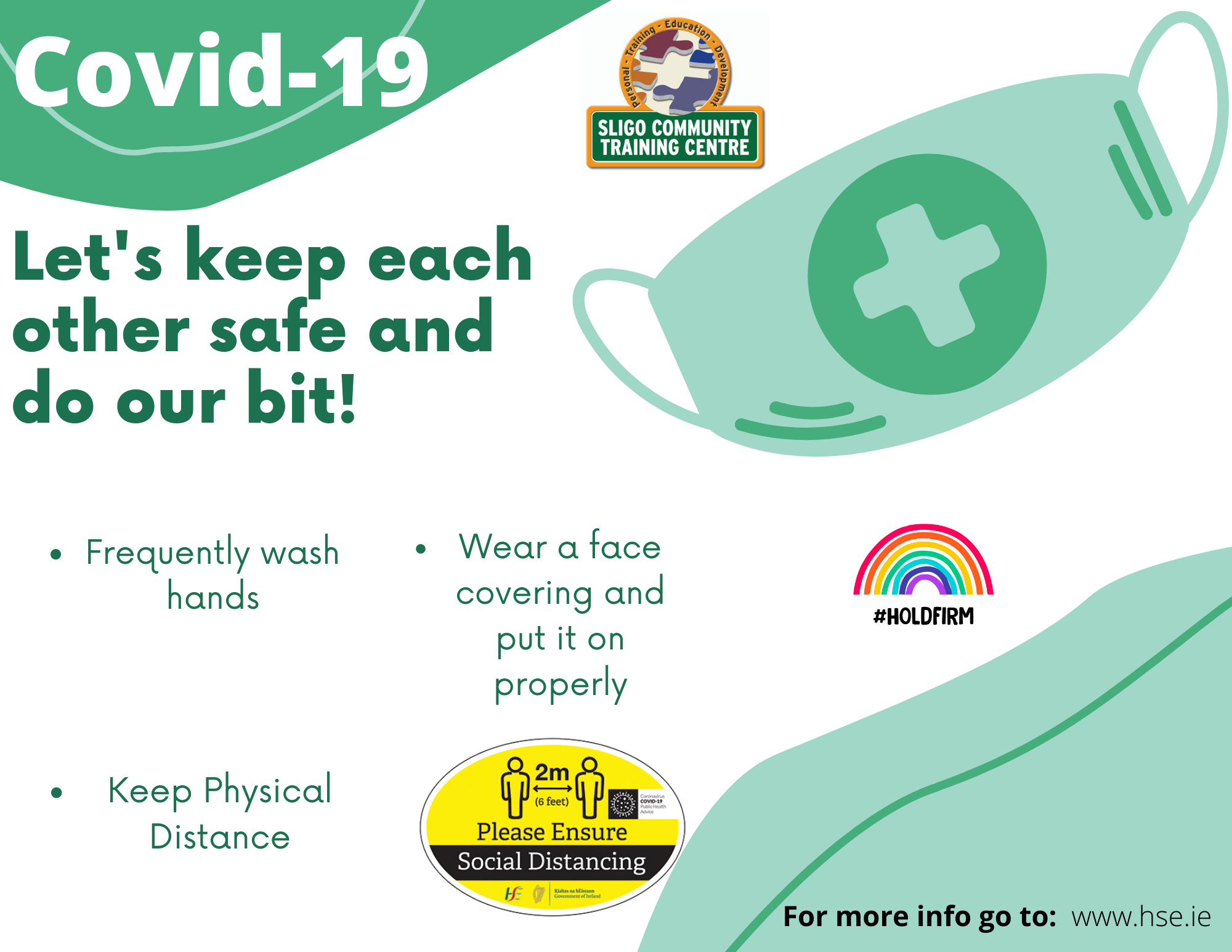 Covid-19 - Let's keep each other safe - Sligo Community Training Centre