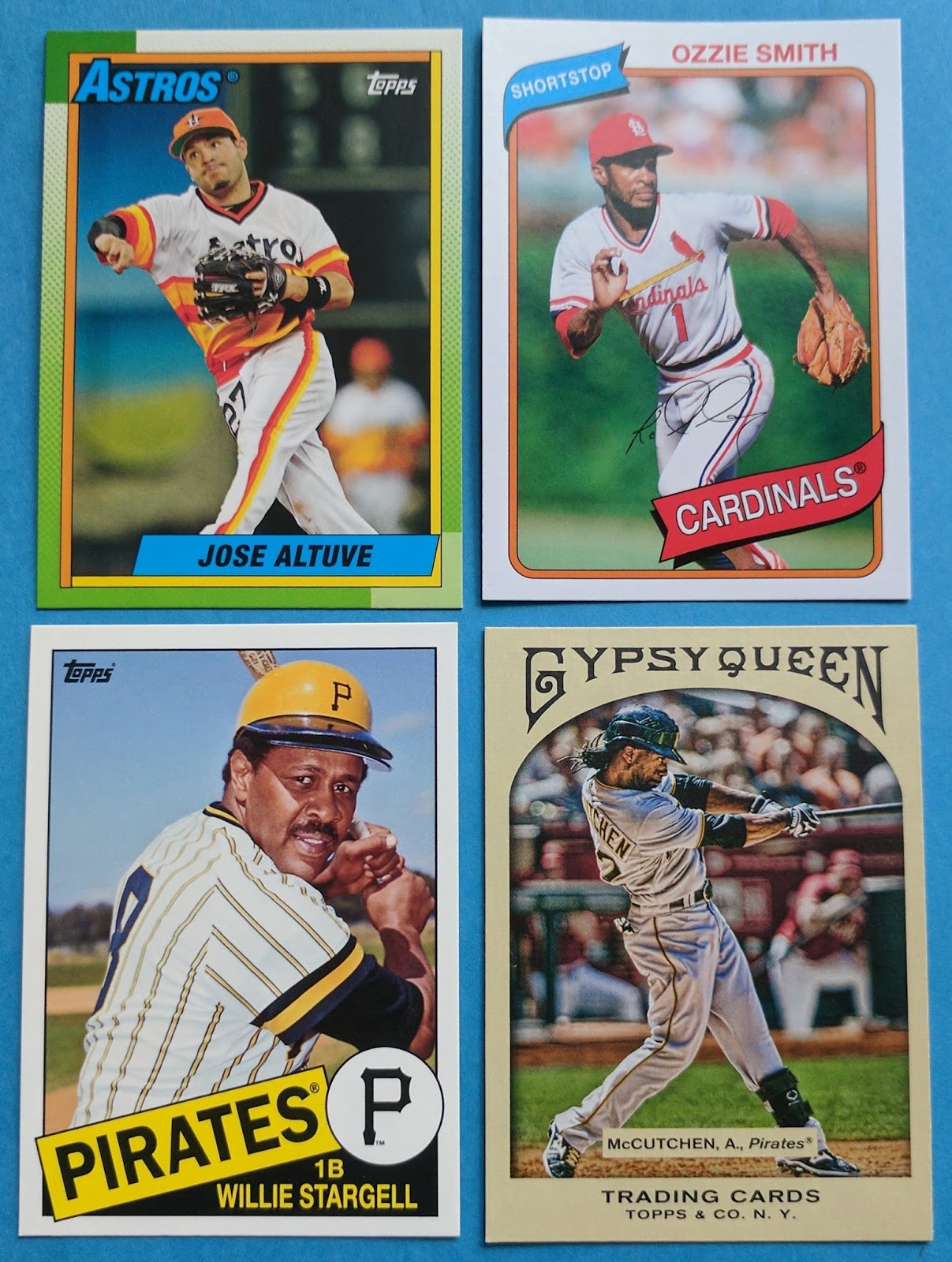 Baseball Card Breakdown: Card stacks from new guys