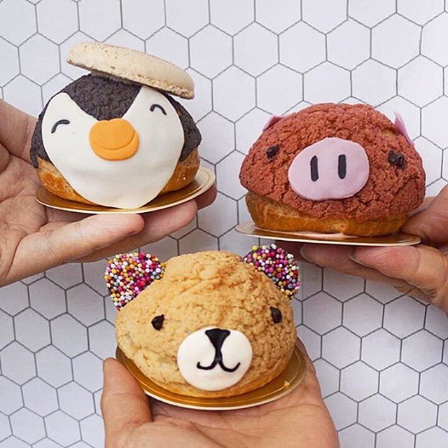 THE CUTEST ANIMAL CREAM PUFFS EVER! @ DOUX AMOUR PATISSERIE - SYDNEY