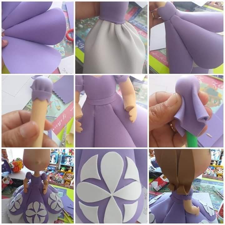 Fofucha princesa Sofia de EVA: molde grátis - Ver e Fazer