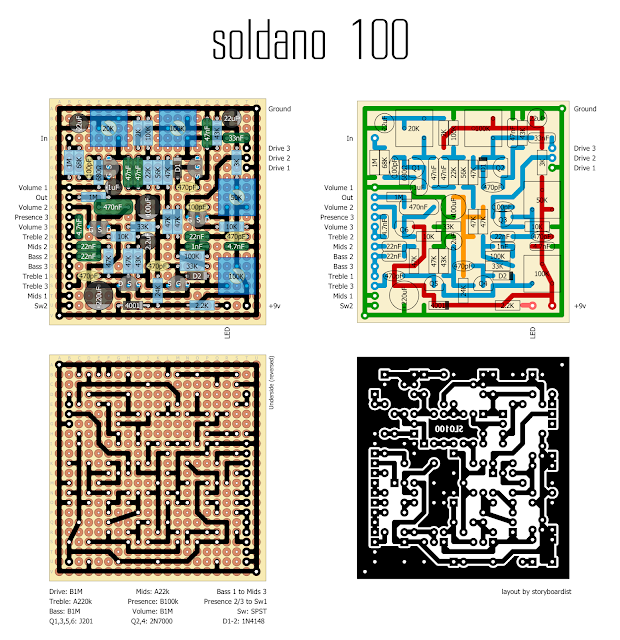 Perf and PCB Effects Layouts: Soldano 100 Emulator