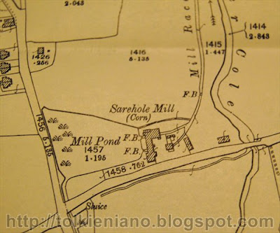 Tolkien collection: Sarehole Mill in una mappa di Green Hall del 1903