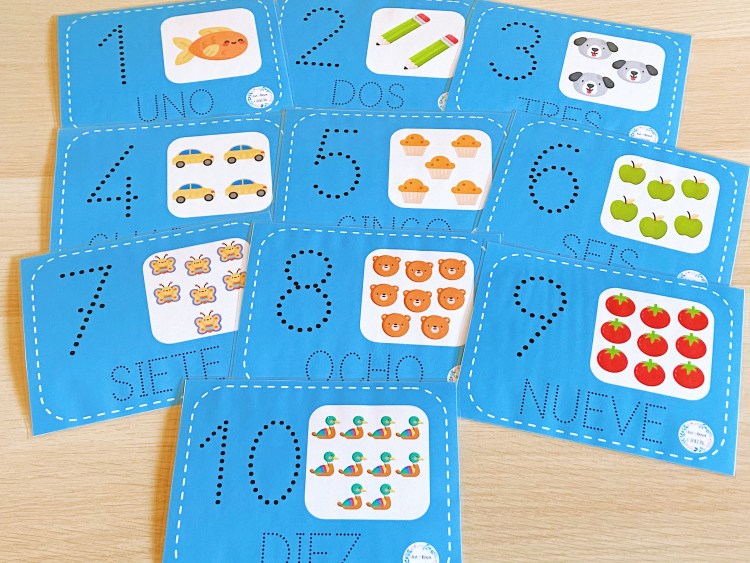 Pueritia Educationem: Tarjetas para trabajar los números (P3-P4)