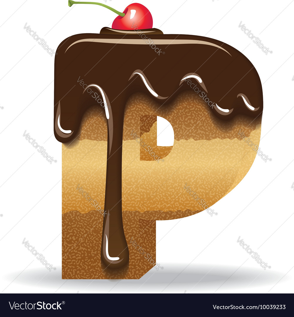 Birthday Cake With Letter P - Birthday Letter