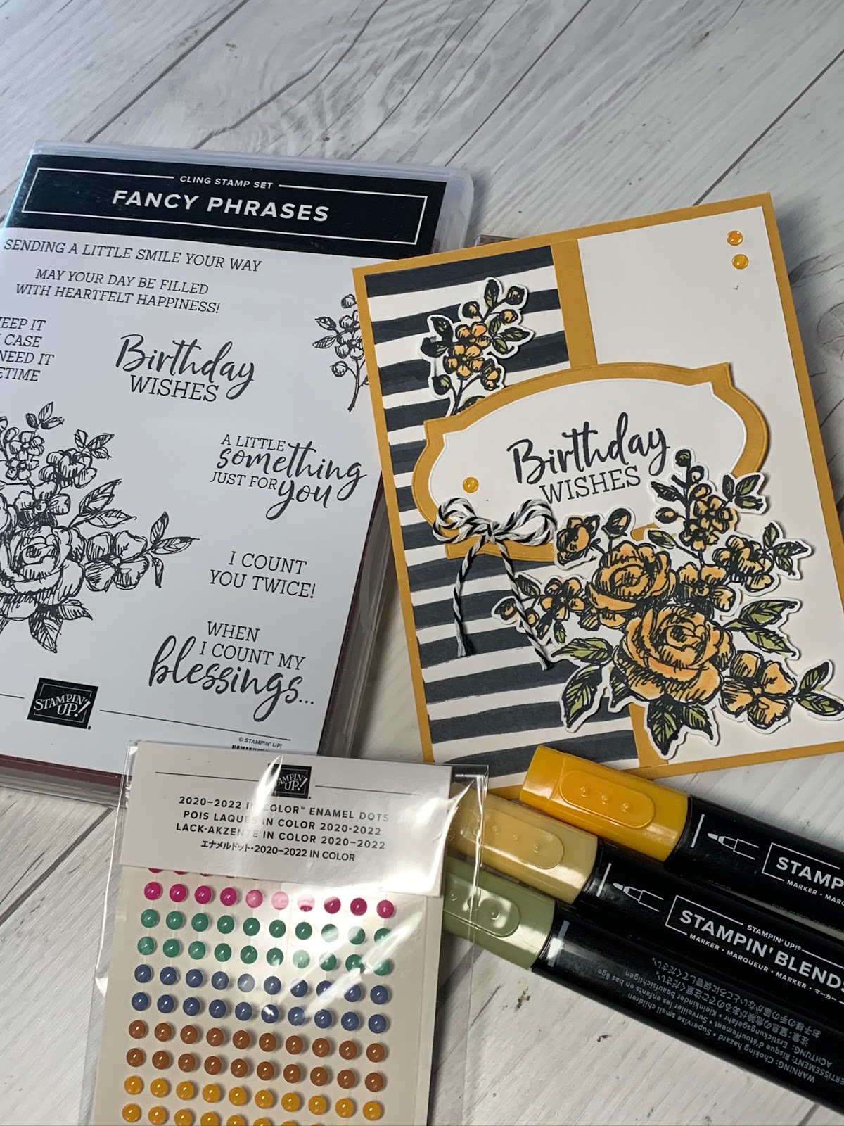 Fancy Phrase Stamp Set using Bumblebee and Black & White | Stamped ...