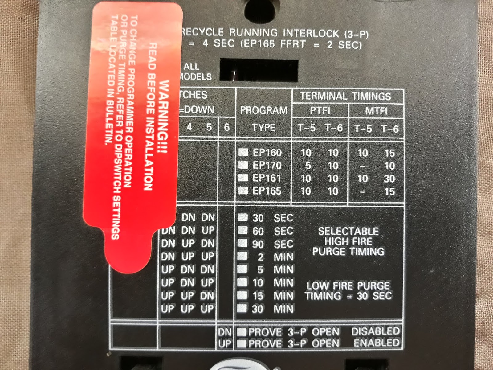 FIREYE EB-700 FLAME MONITOR EAMP1 EP160