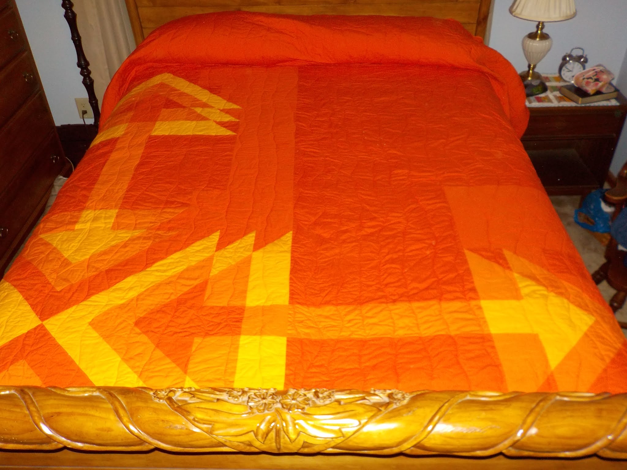 Nettie Sews and Lucky Quilts: A Virginia Tech Quilt -The Orange Effect