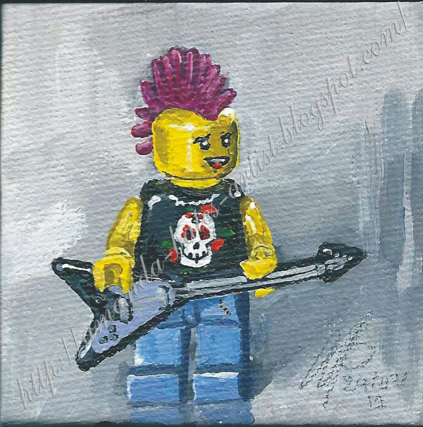 Amanda Bates' Art Blog: Lego Minifigures 40: Punk Rocker