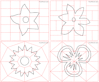 Four grid: Free printable Plant grid line drawing worksheet/activity ...