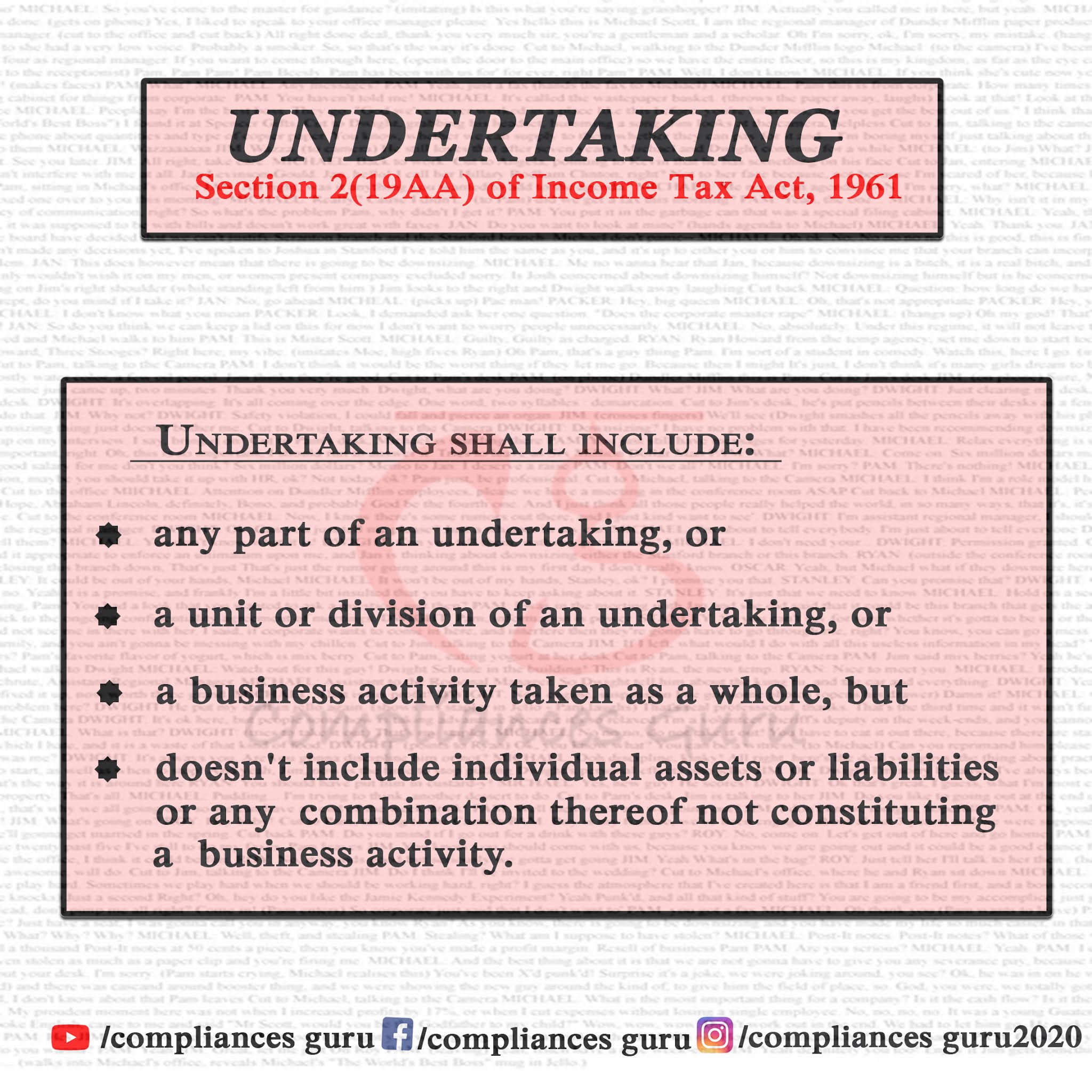 What is the meaning of Undertaking