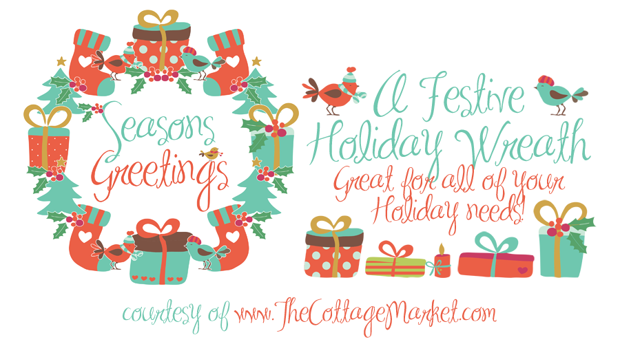 Holiday Digital Wreath Printable ...a gift to you! - The Cottage Market