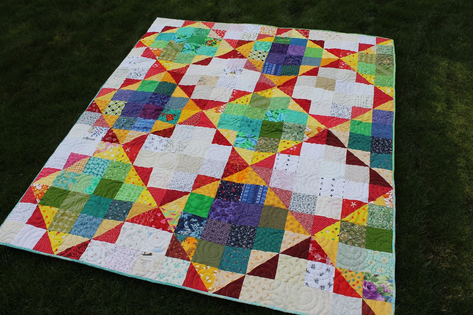 Kat & Cat Quilts: Bold and Bright {Split 9 Patch Round 1}