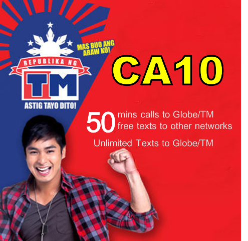 TM 1 Day Text to All Networks + Call for P10: CA10 - TM Promos