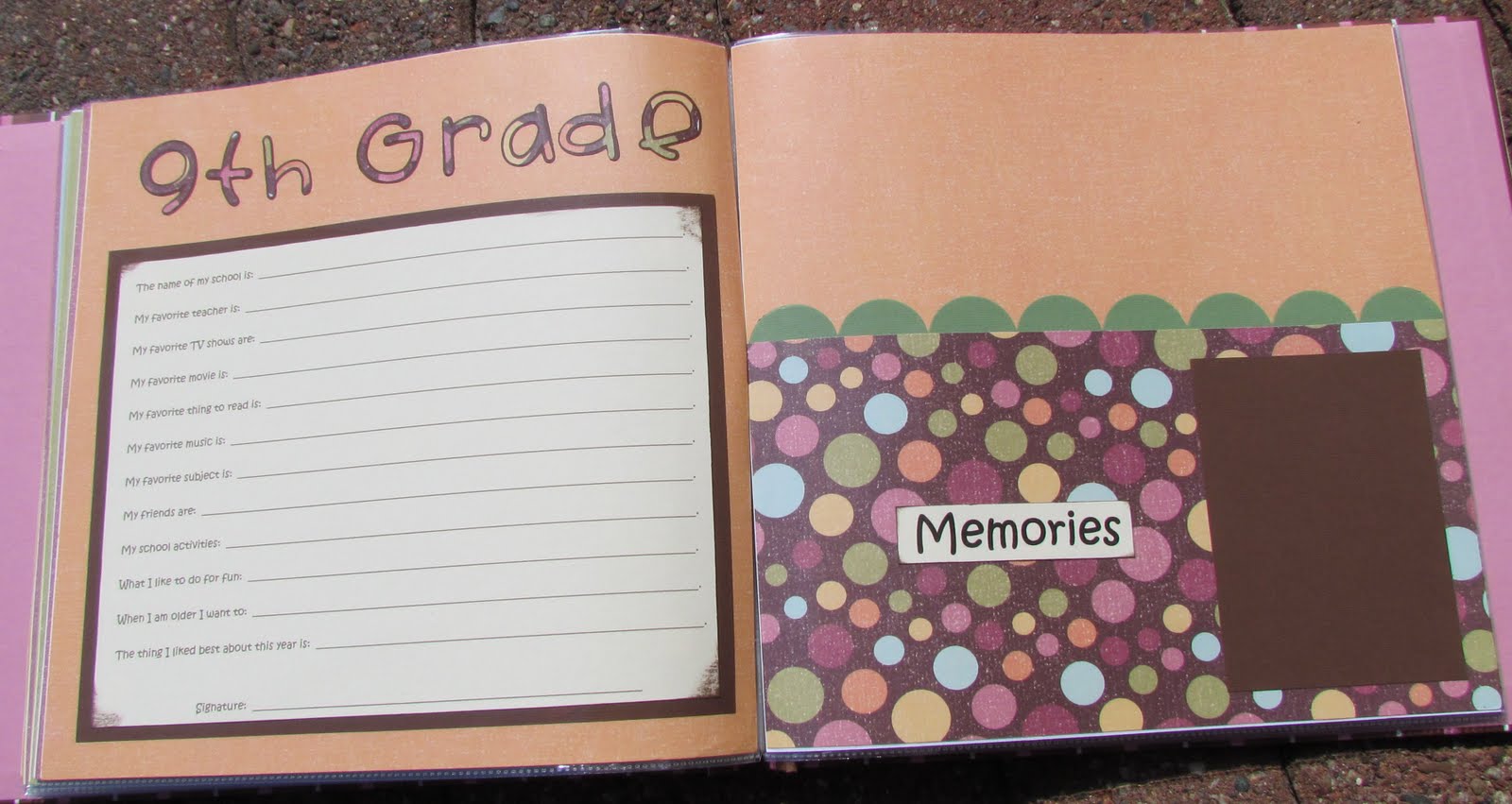 Timesaving Designs: PK-12th grade 12x12 School Memory Album
