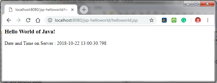JSP HelloWorld Example using Eclipse