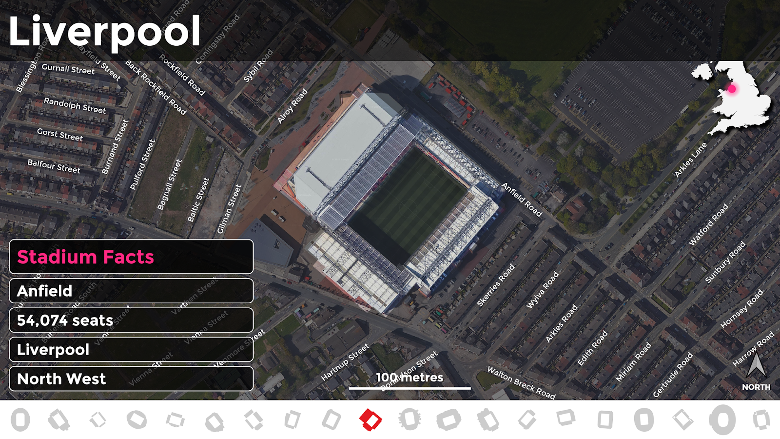 Stats, Maps n Pix: All English Premier League Grounds in 60 Seconds