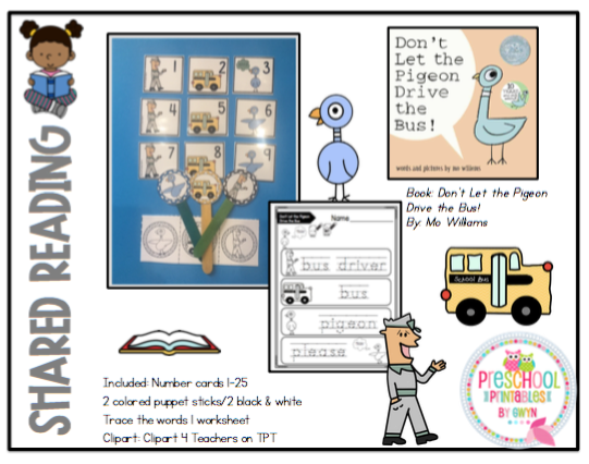 Free Shared Reading "Don't Let the Pigeon Drive the Bus" by Mo Williams ...