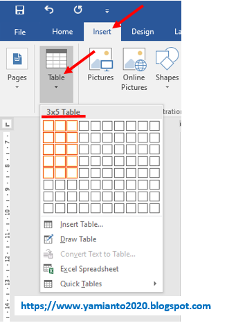 TUTORIAL MS. WORD: MEMBUAT TABEL SEDERHANA