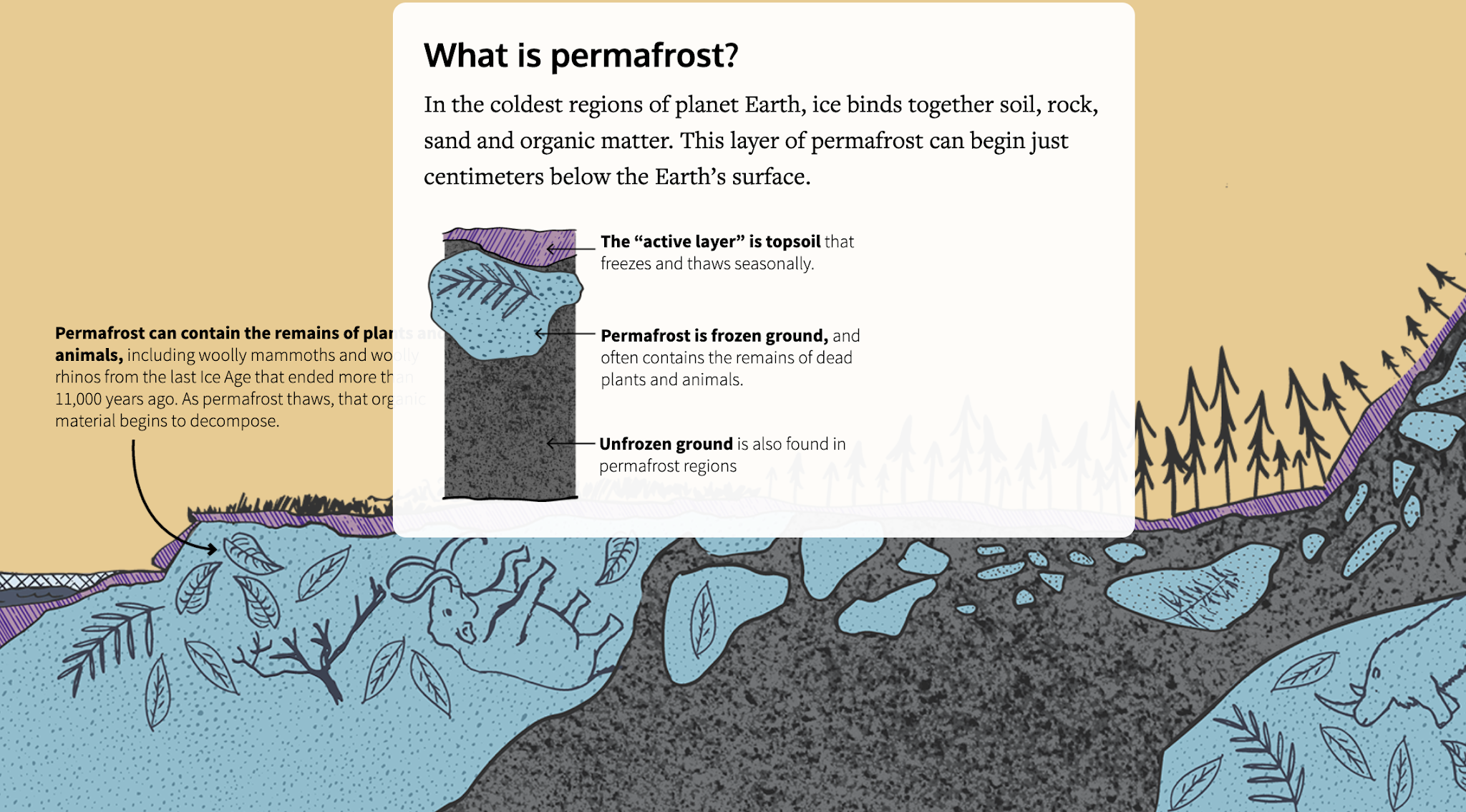 Reuters graphic on thawing Permafrost