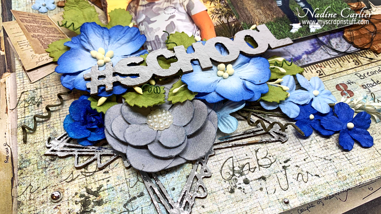 Back To School Scrapbook Layout ~ Nadine Carlier