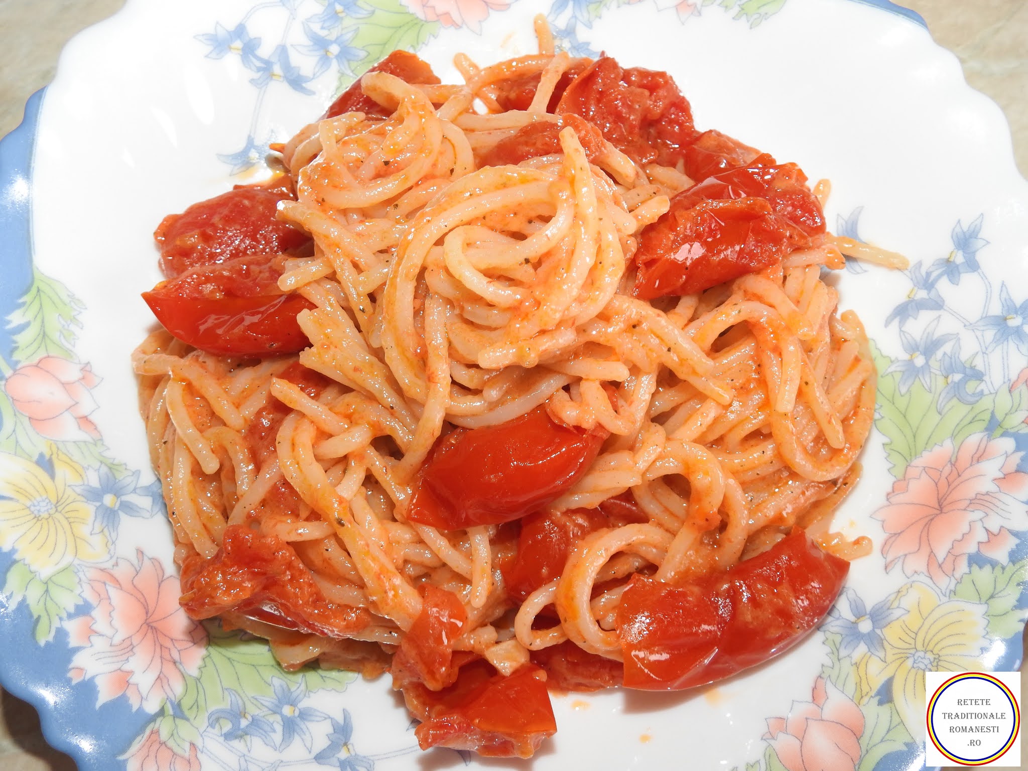 Paste cu rosii cherry si cascaval reteta | Retetetraditionaleromanesti.ro