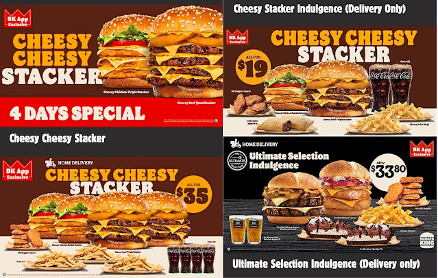 Burger King 4 Days App Exclusive Special: Cheesy Stacker Combo Meal ...