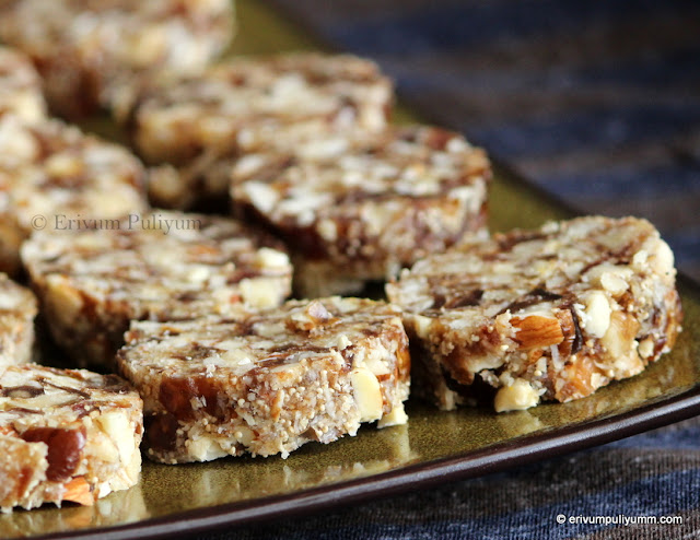 Erivum Puliyum: Khajur Burfi | Dates Nuts Fudge | Dates Burfi (No sugar)
