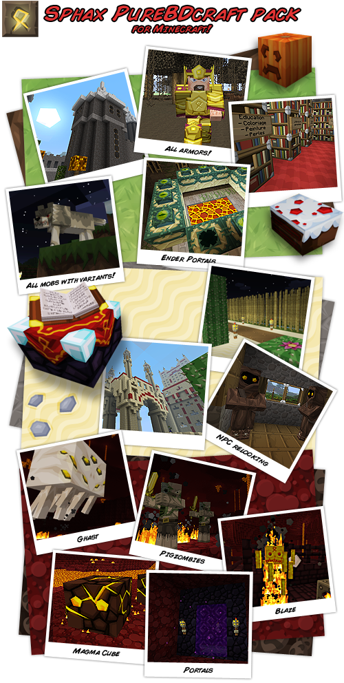 Le Refuge de Minecraft: texture pack Sphax Pure BDcraft