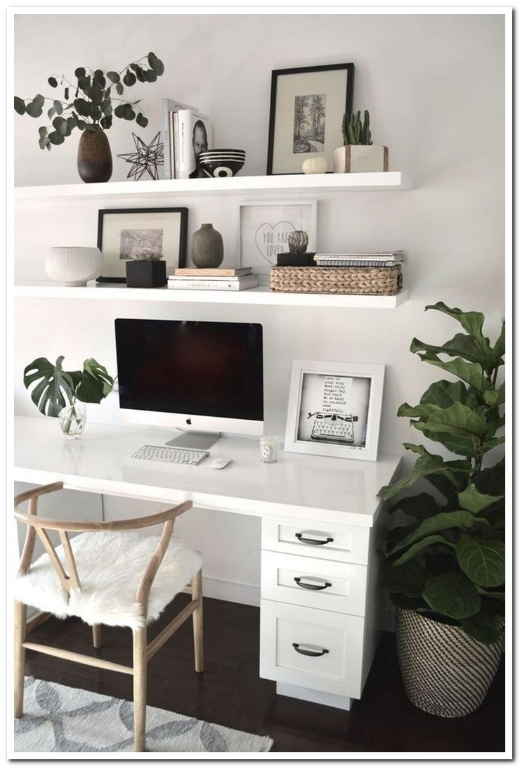 50+ Comfortable Workspace Design With A Cool Work Desk | ARA HOME