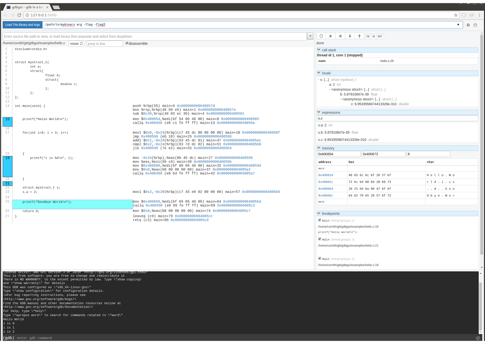 gdbgui - A browser-based frontend/gui for GDB - KitPloit - PenTest ... gdbgui - A browser-based frontend/gui for GDB - KitPloit - PenTest ...