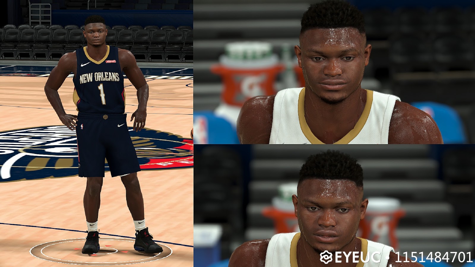 Zion Williamson Face and Body Model By niye [FOR 2K20]