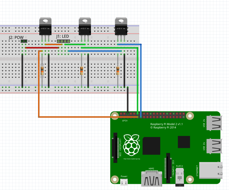 MyRaspberryPi: Control RGB Led Strip using Mosfet MyRaspberryPi: Control RGB Led Strip using Mosfet