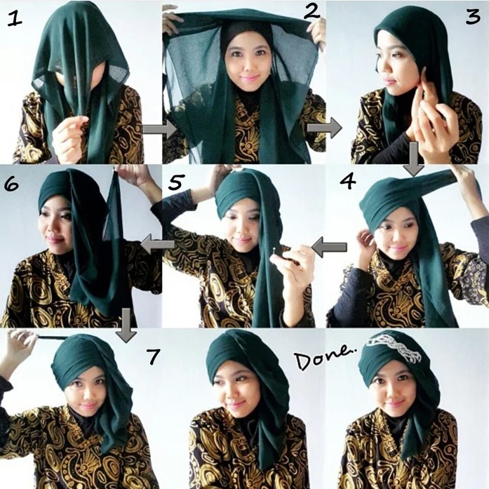 √ 32 Tutorial Hijab Wisuda Segi Empat Satu Warna yang Kece Kekinian - Cantikers