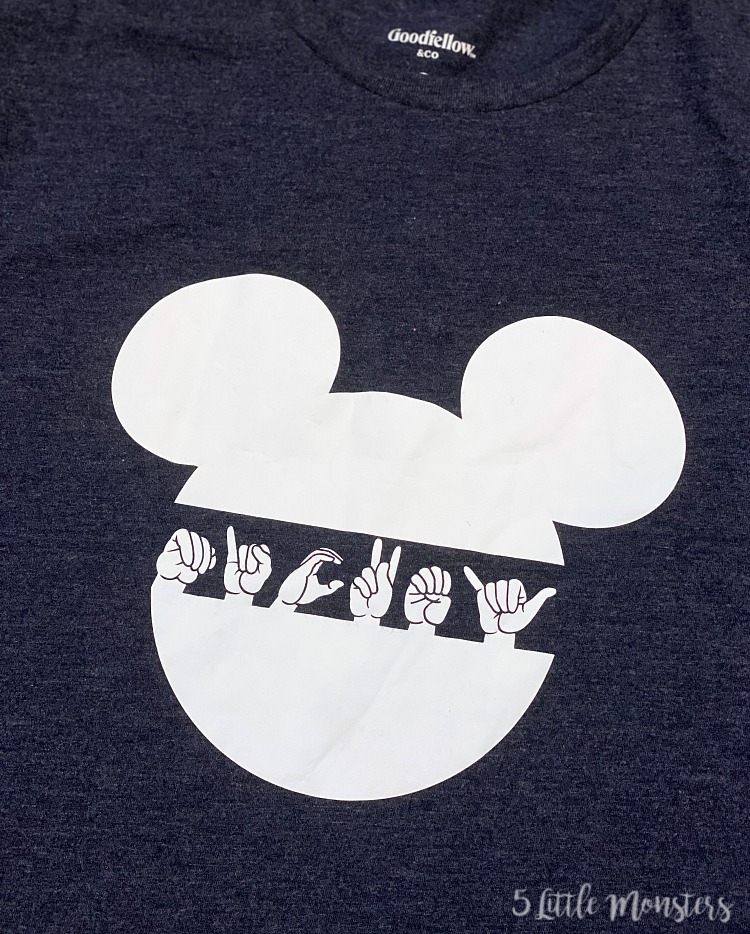 5 Little Monsters: ASL Mickey T-Shirt Design