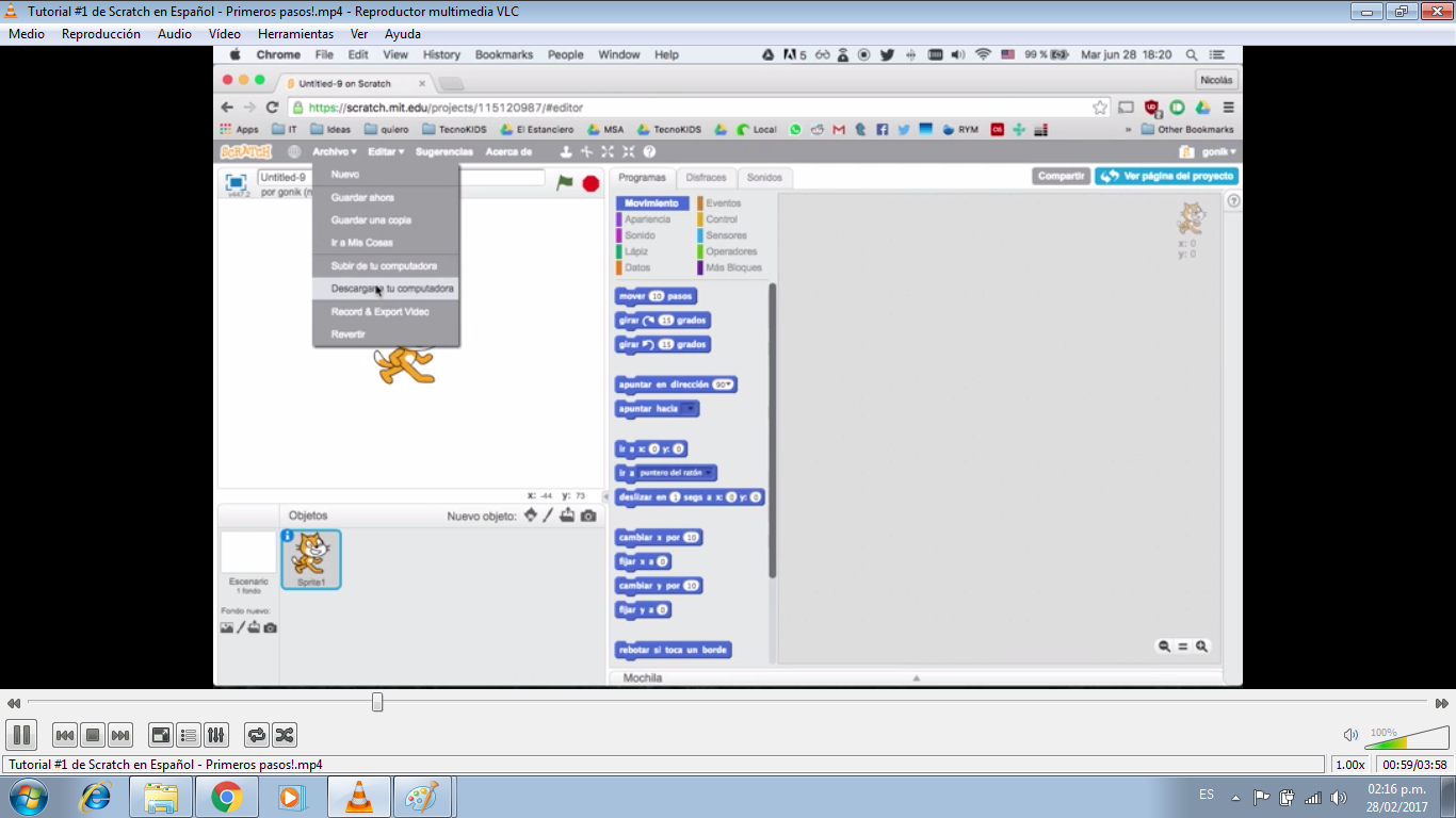 PROGRAMACIÓN EN SCRATCH: 2017