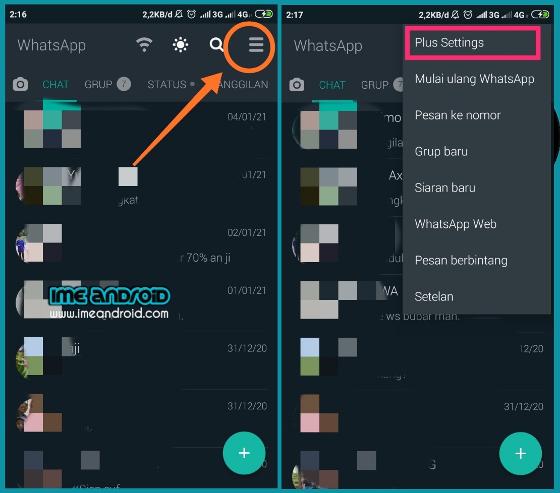Cara menonaktifkan centang biru whatsapp