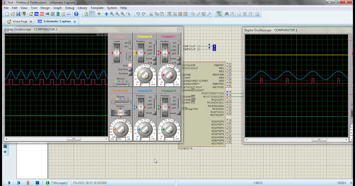 How to Use Analog Comparators in PIC16F877A (Mode-2)