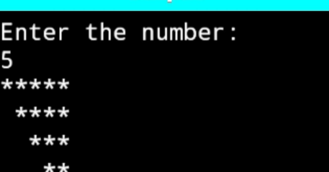 CodeForHunger - Learn Coding Easily: C program to print inverted half ...