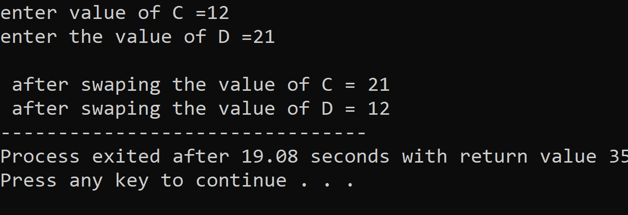 Two Numbers Are Input Through The Keyboard Into Two Locations C And D Write A Program To