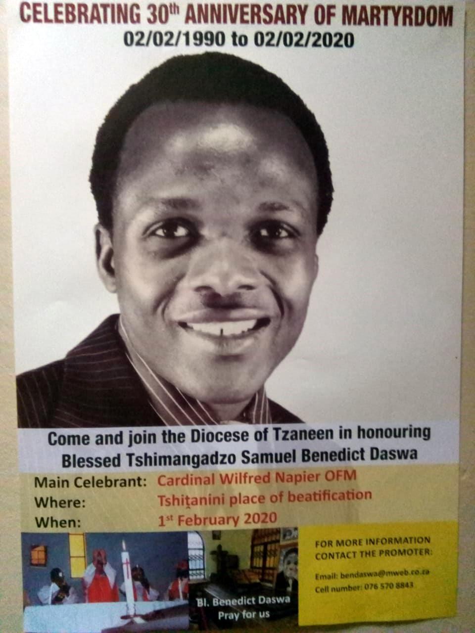 BLESSED BENEDICT DASWA: 30th Anniversary of Martyrdom: January 2020