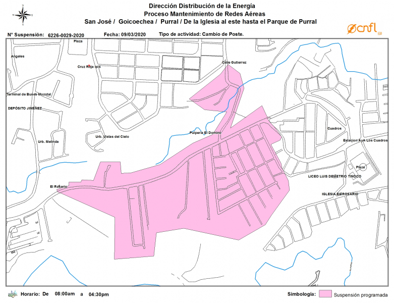Comunidades de Purral sin fluido eléctrico este lunes
