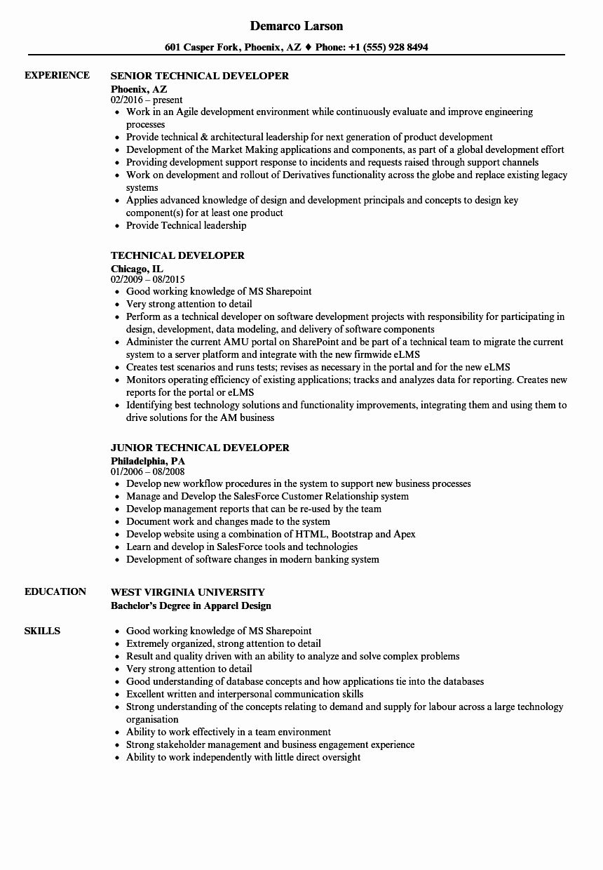 Apex Developer Cover Letter ~ Resume Letter